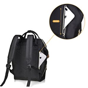 Bebamour Travel Backpack for Women and Men Laptop Rucksack 15.6 inch Classic Waterproof College Travel Business Bags Dipaer Backpack（Black）