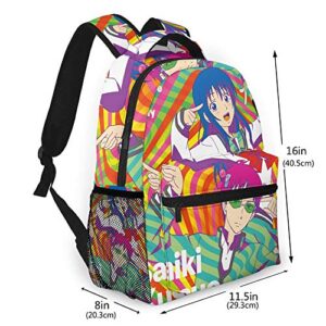 The Disastrous Life of Saiki-K Backpack Laptop Bag School Bookbag Leisure Travel Camping Outdoor Backpack for Girls Boys