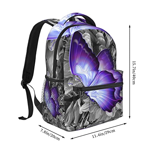 OGNOT Purple Butterfly Backpack For School,Large Travel Backpack,Lightweight School Bag College Laptop Backpack For Men Women