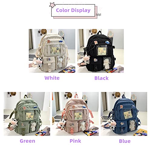 MAEHARRT Kawaii Backpack with Kawaii Pin and Accessories Kawaii Backpack for School Aesthetic Backpack Girls Backpacks Back to School Backpacks Cute Backpack