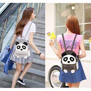 Fashion Cute PU Rivet Mini Casual Style Panda Backpack for Girls