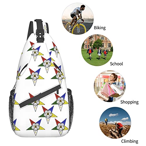 ASEELO Stars Eastern Stars Sling Bag Crossbody Backpack For Women Men Chest Bag Hiking Bag For Camping Biking Travel