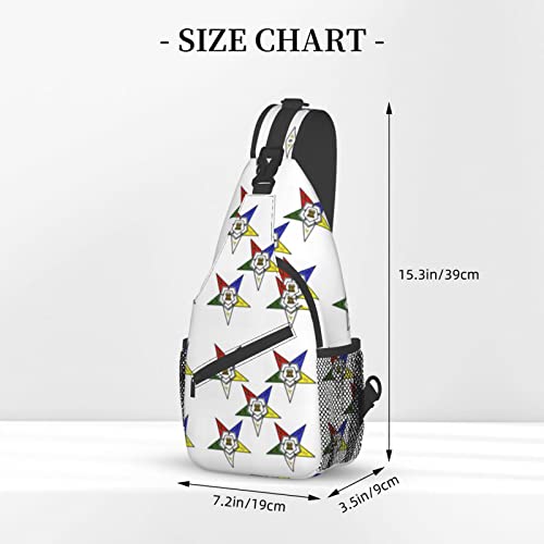 ASEELO Stars Eastern Stars Sling Bag Crossbody Backpack For Women Men Chest Bag Hiking Bag For Camping Biking Travel