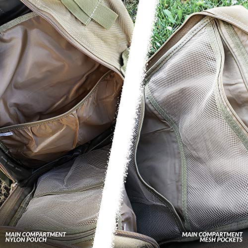 Sirius Survival 50L Expeditionary Tactical Backpack - Large Molle Bag (Green Camo)