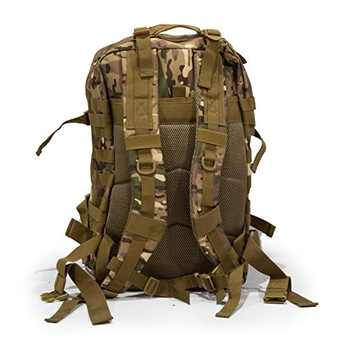 Sirius Survival 50L Expeditionary Tactical Backpack - Large Molle Bag (Green Camo)