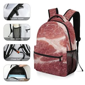 Beef Backpack Print Work Leisure Schoolbag Adjustable Practical Men And Women Universal Laptop Backpack