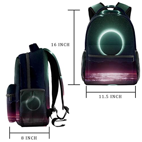 Teens Student Backpacks Boys Girls School Bookbags Laptop Backpack Fascinating Planet Schoolbag Purse Casual Daypack Bag with Multiple Pockets