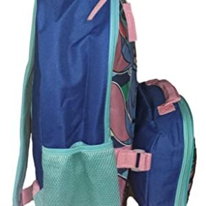 Ruz Stitch 16" Backpack With Detachable Lunch Box Black-Blue