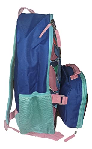 Ruz Stitch 16" Backpack With Detachable Lunch Box Black-Blue