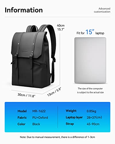 Vintage Backpack School College Versatile Book Bag Fits 15.6 Inch Laptop For Men&Women Classy Daypack Office Work Mochila Knapsack