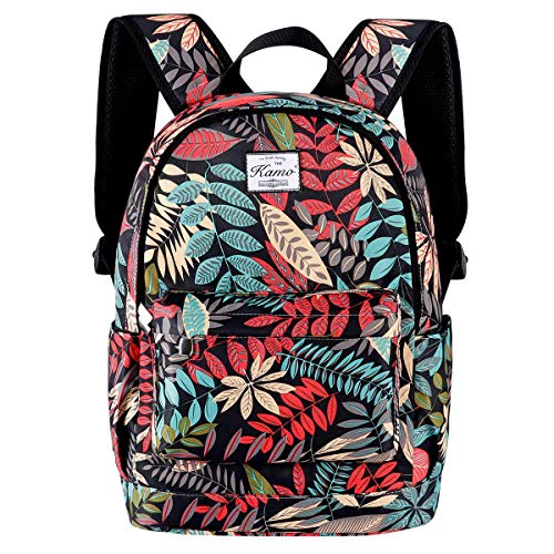 KAMO Backpack for Girls - Fashion Floral Schoolbag College Student Cute bag Lightweight DaypackTravel Bag for Women, Men, Teens