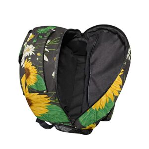 Sunflowers and Chamomile Flowers Laptop Backpack 16 Inch Large Backpack for Women Men School Business Work Travel Backpack