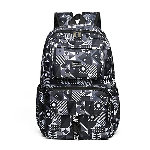 Geometric Prints Primary Kids Backpack, Elemetary Students Bookbag Teens Schoolbag, Knapsack for Girls