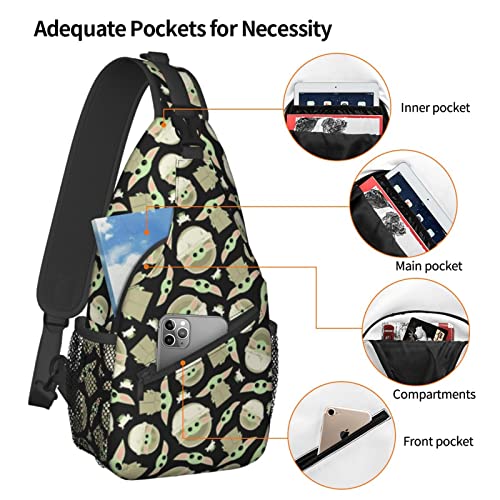 Unisex Anime Crossbody Sling Backpack Single Shoulder Bag Casual Daypack Travel Hiking Chest Bag Purses for Women Men's YOD1