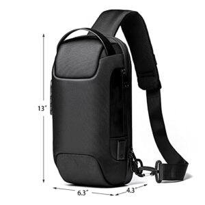 Konelia Anti-Theft Sling Chest Bag Backpack Waterproof Crossbody Shoulder Bag Travel Casual Daypack with USB Charge Port