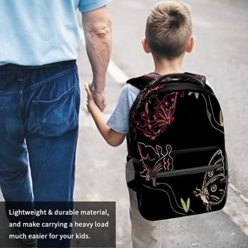 NO Butterfly Graffiti Backpack School Book Bag Laptop Backpacks Travel Hiking Camping Day Pack