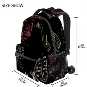 NO Butterfly Graffiti Backpack School Book Bag Laptop Backpacks Travel Hiking Camping Day Pack