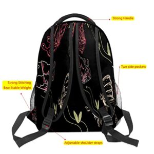 NO Butterfly Graffiti Backpack School Book Bag Laptop Backpacks Travel Hiking Camping Day Pack