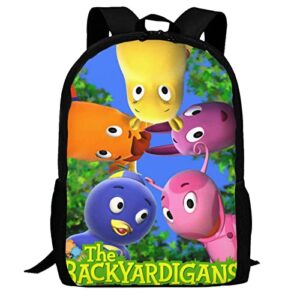 Pobecan The Anime Backyardigans Backpack Laptop Backpack School Daypack Book Bag Travel Bag for Men Women Boys Girls