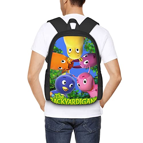 Pobecan The Anime Backyardigans Backpack Laptop Backpack School Daypack Book Bag Travel Bag for Men Women Boys Girls