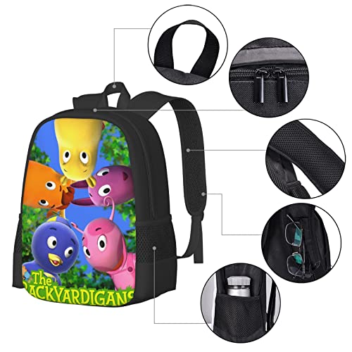 Pobecan The Anime Backyardigans Backpack Laptop Backpack School Daypack Book Bag Travel Bag for Men Women Boys Girls