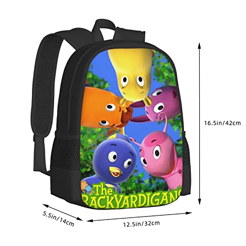 Pobecan The Anime Backyardigans Backpack Laptop Backpack School Daypack Book Bag Travel Bag for Men Women Boys Girls