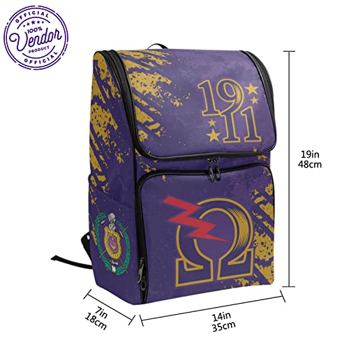 BBGreek Omega Psi Phi Fraternity Paraphernalia - School College Backpack - QUE - Official Vendor