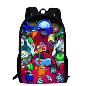 moare among us school backpack boys girls bookbag cartoon lightweight dayback travel hiking laptop backpacks for boy girl teen backto school gift