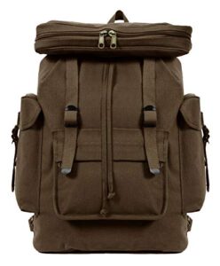 rothco canvas european rucksack, earth brown