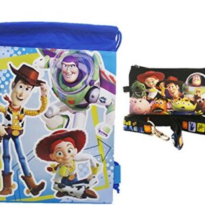 Toy Story Disney Light Blue Drawstring Bag and Lanyard