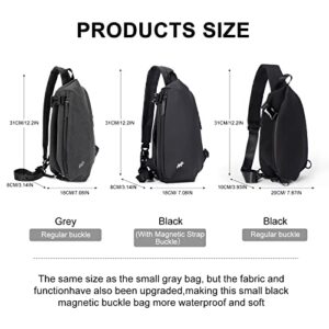 SUNMOP Small Sling Bag Crossbody Backpack Shoulder Bag for Men, Waterproof Hiking Daypack for Men,Fashionable Chest Fanny Pack Travel Running Cycling Sports,Carrying All Phones，Black