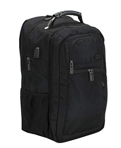 Rockland Professional USB Laptop Backpack, Black, Large