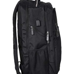 Rockland Professional USB Laptop Backpack, Black, Large