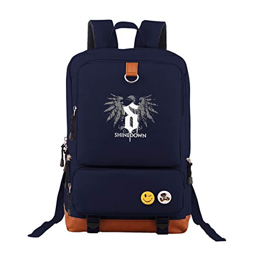 Vintage Fashion Shinedown Graphic Backpack Women Men Travel Hiking Camping Daypack Oxford School Backpack Navy 11.45.117.3