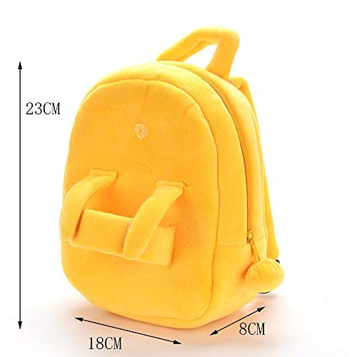 Gloveleya Girls Backpack Kids Backpack for Girls Gifts with Plush Duck Toy Yellow 9 Inches…