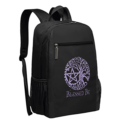 Wiccan & Pagan Sacred School Backpack 17 Inch Laptop Backpack Travel Essential