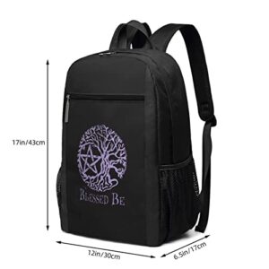 Wiccan & Pagan Sacred School Backpack 17 Inch Laptop Backpack Travel Essential