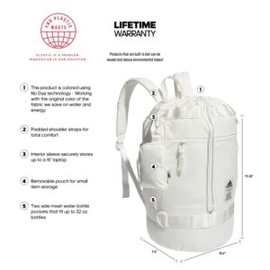 adidas Bucket Backpack, Non Dyed White, One Size