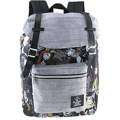 Disney Nightmare Before Christmas Pattern Vintage Style 16" School Backpack - Limited Edition