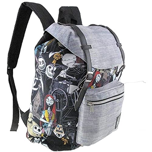 Disney Nightmare Before Christmas Pattern Vintage Style 16" School Backpack - Limited Edition