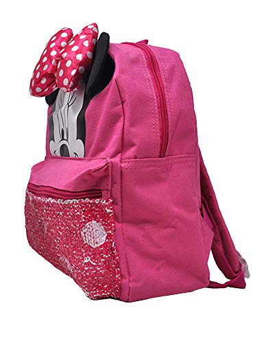 Disney Minnie Mouse Mini Preschool Backpack for Toddler Girls (12) (Minnie Mouse School Supplies Bundle)