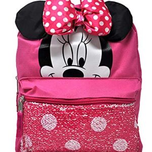 Disney Minnie Mouse Mini Preschool Backpack for Toddler Girls (12) (Minnie Mouse School Supplies Bundle)