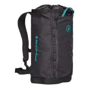 black diamond street creek 24 liter haulbag and urban commute backpack, black-teal, one size