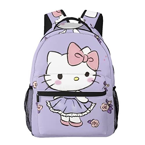 Cartoon Backpack Kawaii Cat Daypack Lightweight Travel Laptop Bag for Women Girl