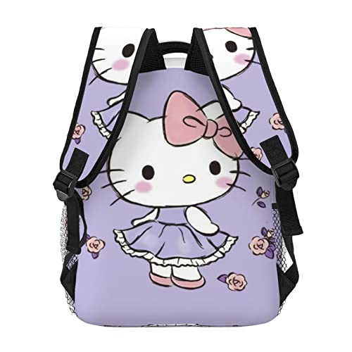 Cartoon Backpack Kawaii Cat Daypack Lightweight Travel Laptop Bag for Women Girl