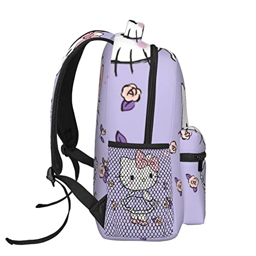 Cartoon Backpack Kawaii Cat Daypack Lightweight Travel Laptop Bag for Women Girl