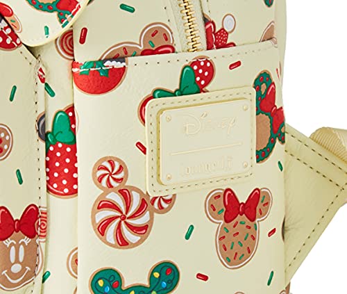 Loungefly Disney Christmas Mickey and Minnie Cookie Headband and Double Strap Shoulder Bag Gift Set, White, Standard