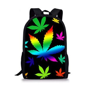 420 leaf backpack bookbag casual daypack shoulder bag rucksack