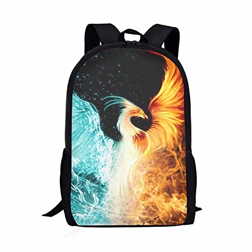 Phoenix Printed Bookbags Girls Unique Bookbags Primary School Bag Lightweight Backpack