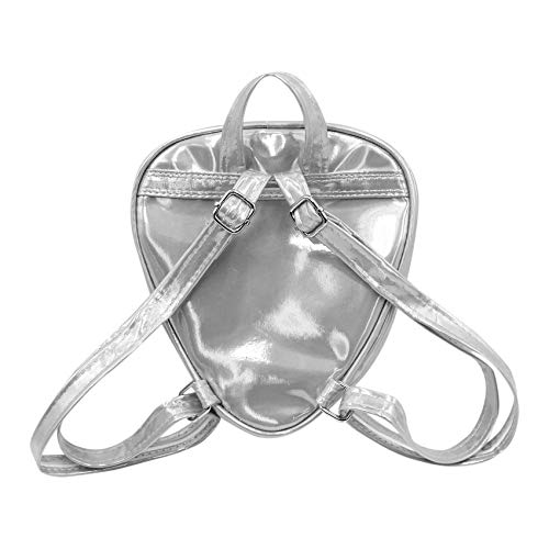 Aibearty Alien Backpack Holographic Triangle Rucksack Casual Bag (Silver 2)